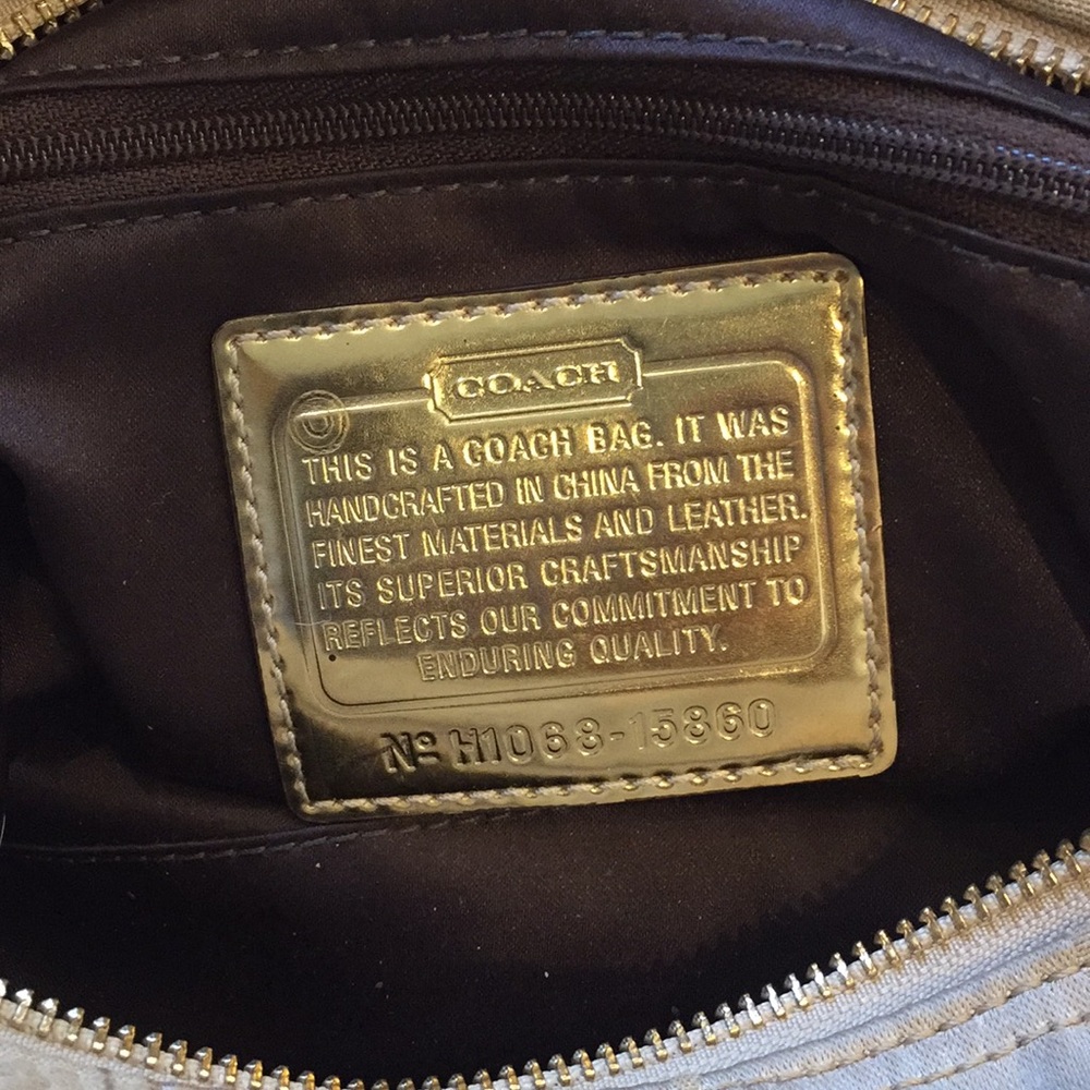 Coach “Poppy” Signature Bag - Gem